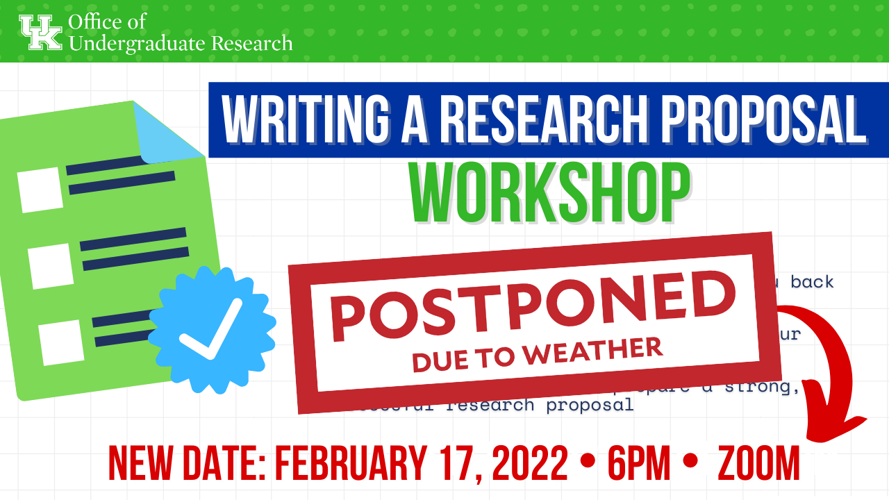 Writing a Research Proposal Workshop | Office of Undergraduate Research