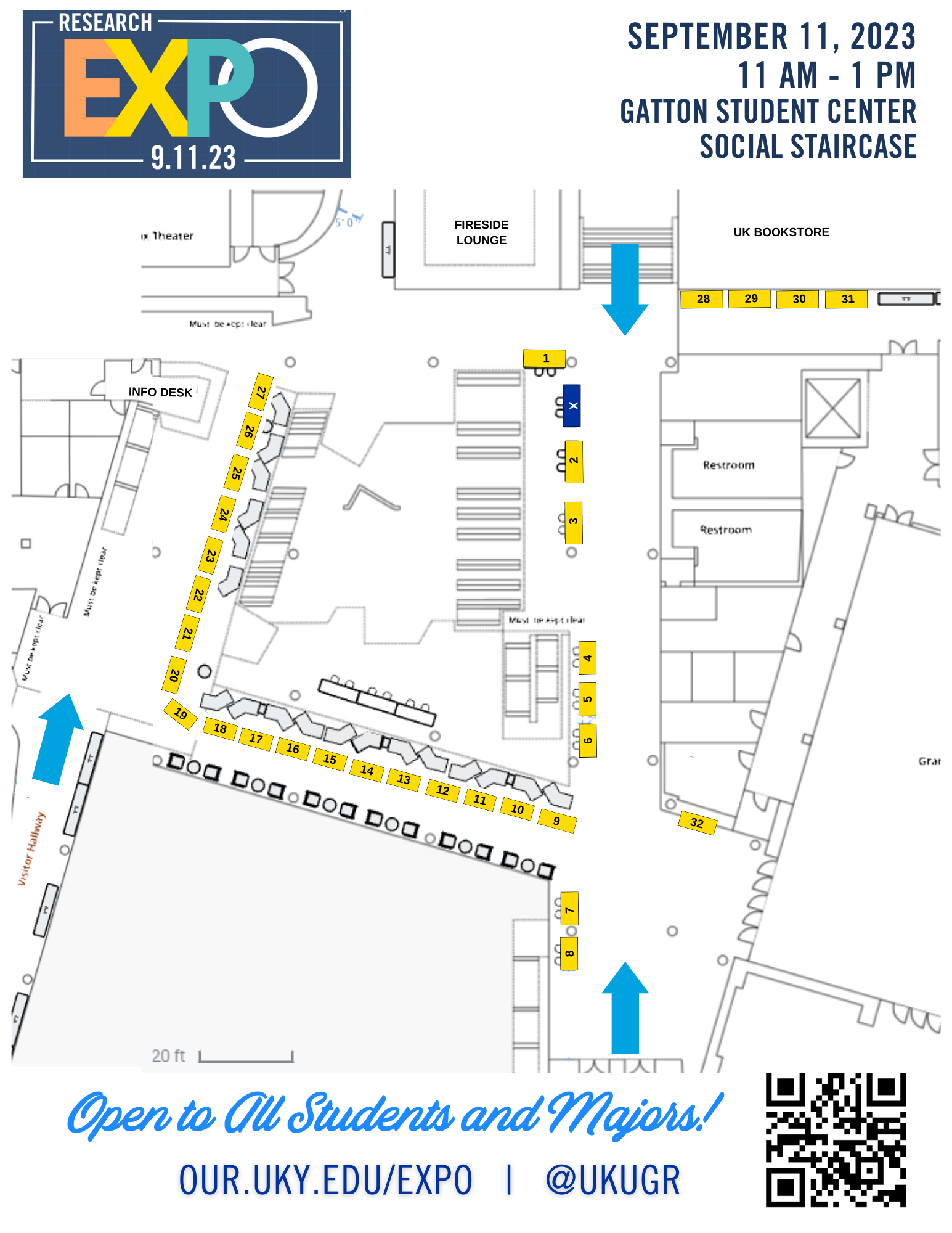 Fall 2023 Research Expo Map | Office of Undergraduate Research