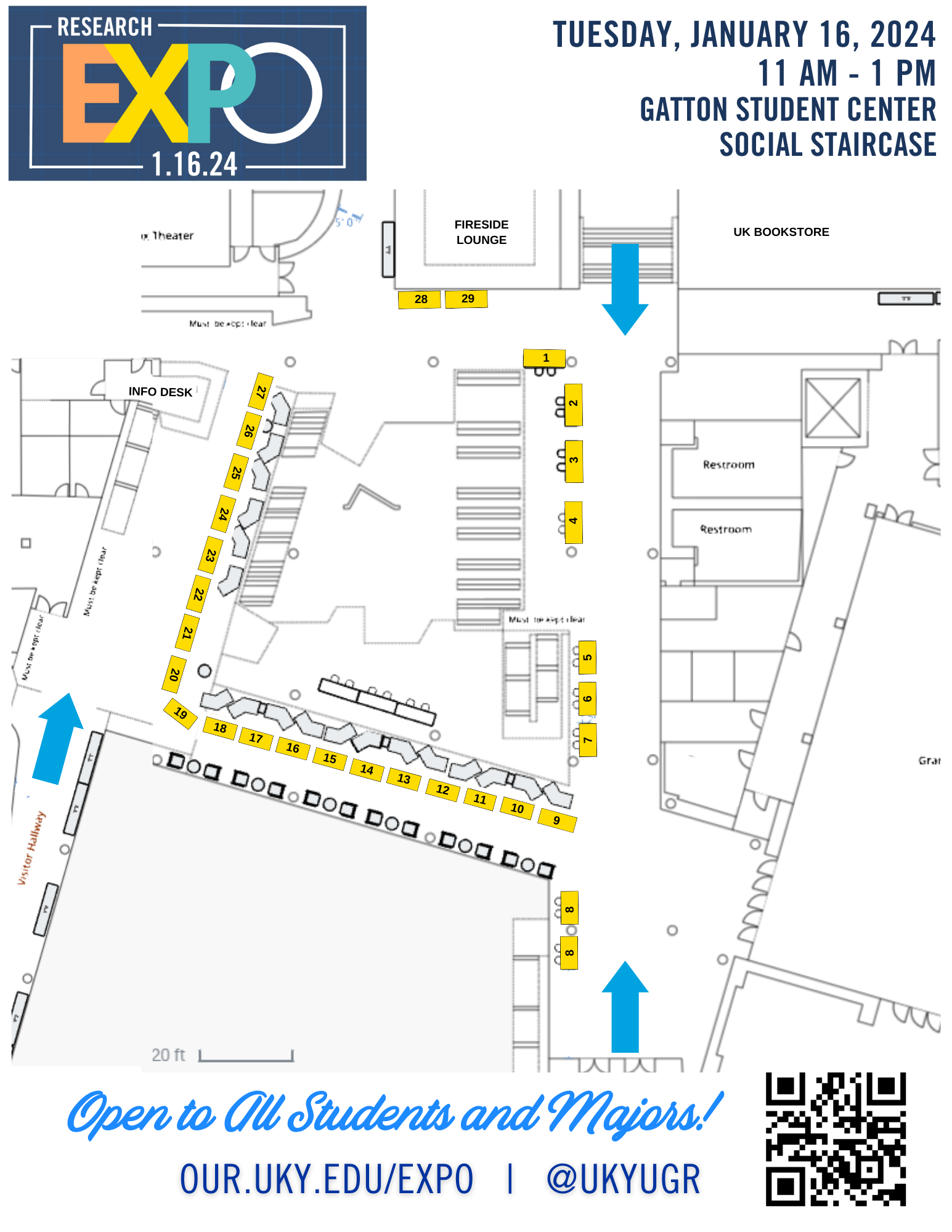 Spring 2024 Research Expo Map | Office of Undergraduate Research