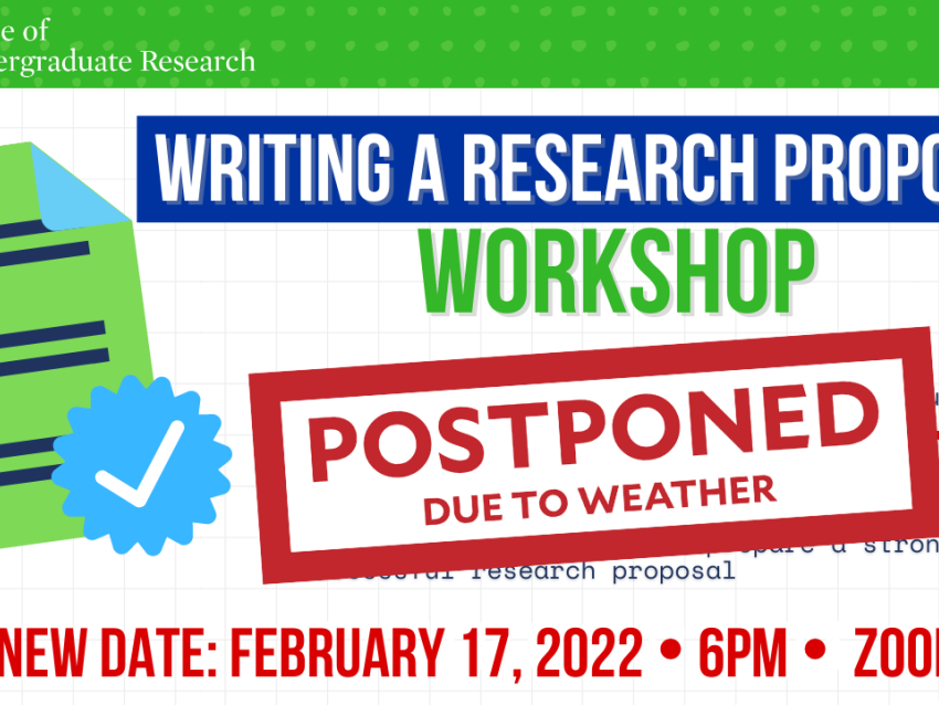 Writing a Research Proposal Workshop | Office of Undergraduate Research